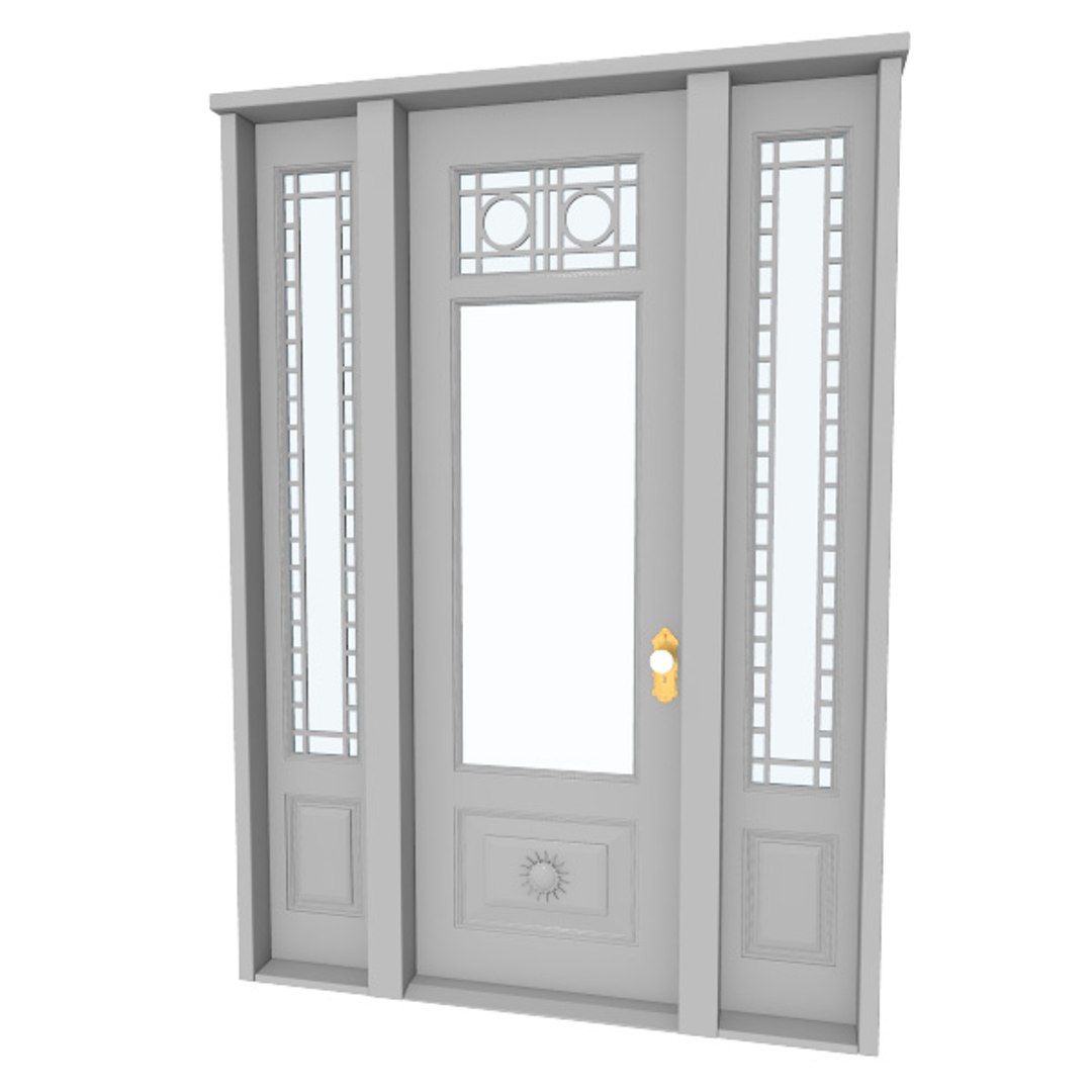 Queen Door 3d Max