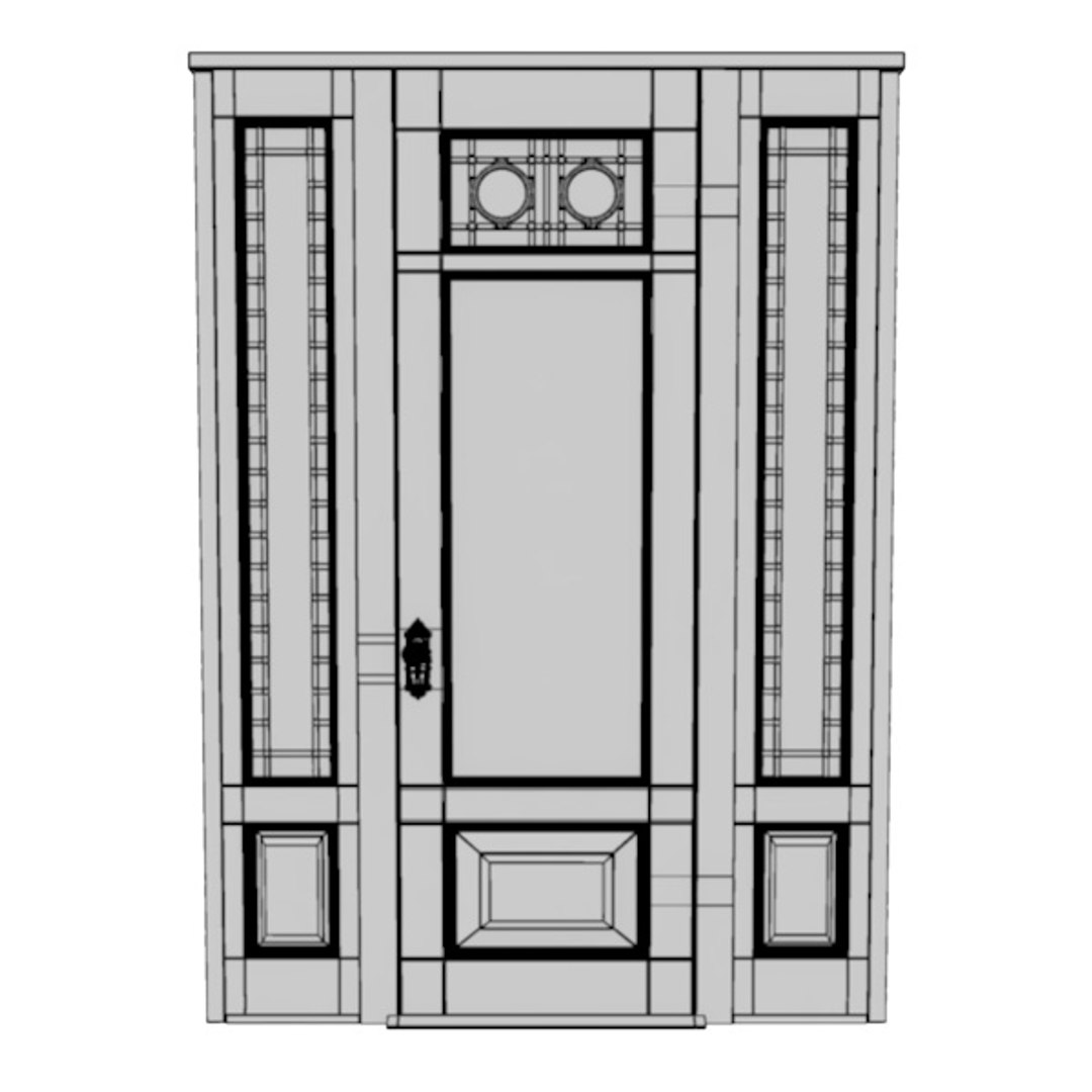 Queen Door 3d Max
