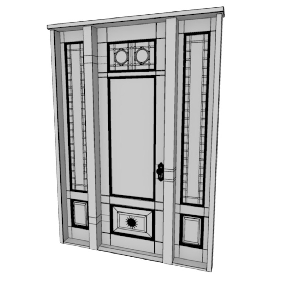 Queen Door 3d Max