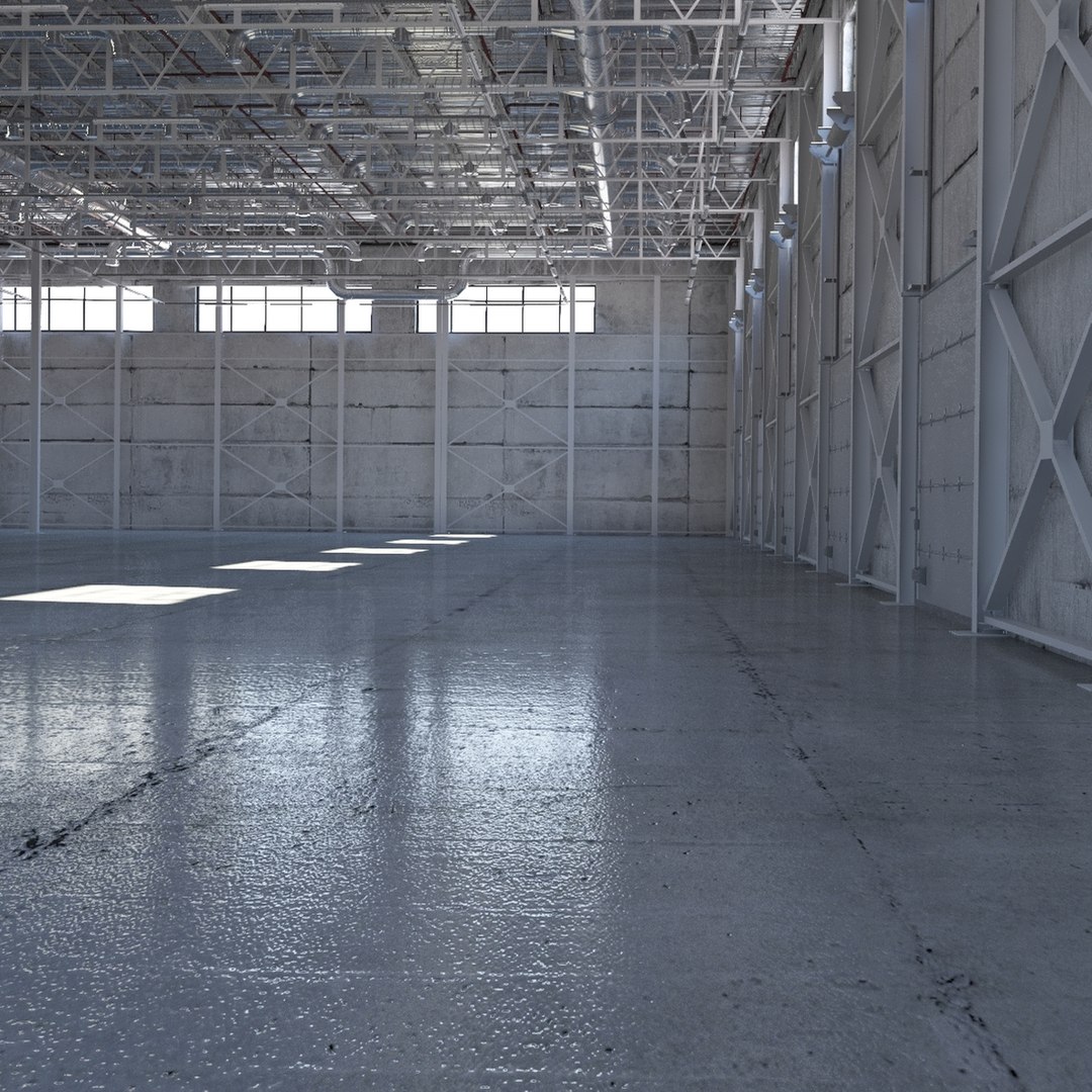 Empty Warehouse Interior 1 Model - TurboSquid 2014973