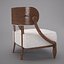 wooden armchair rc 3d model