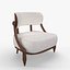 wooden armchair rc 3d model