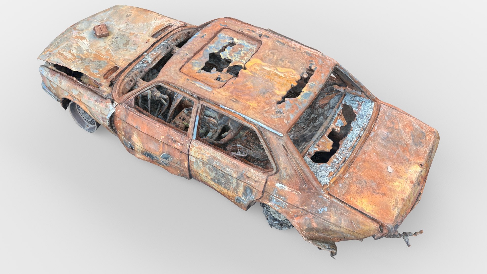 3D Burned Car Wreck 09 Model - TurboSquid 2112043