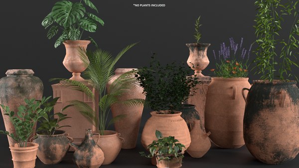 Terracotta pot collection 3D - TurboSquid 1752614