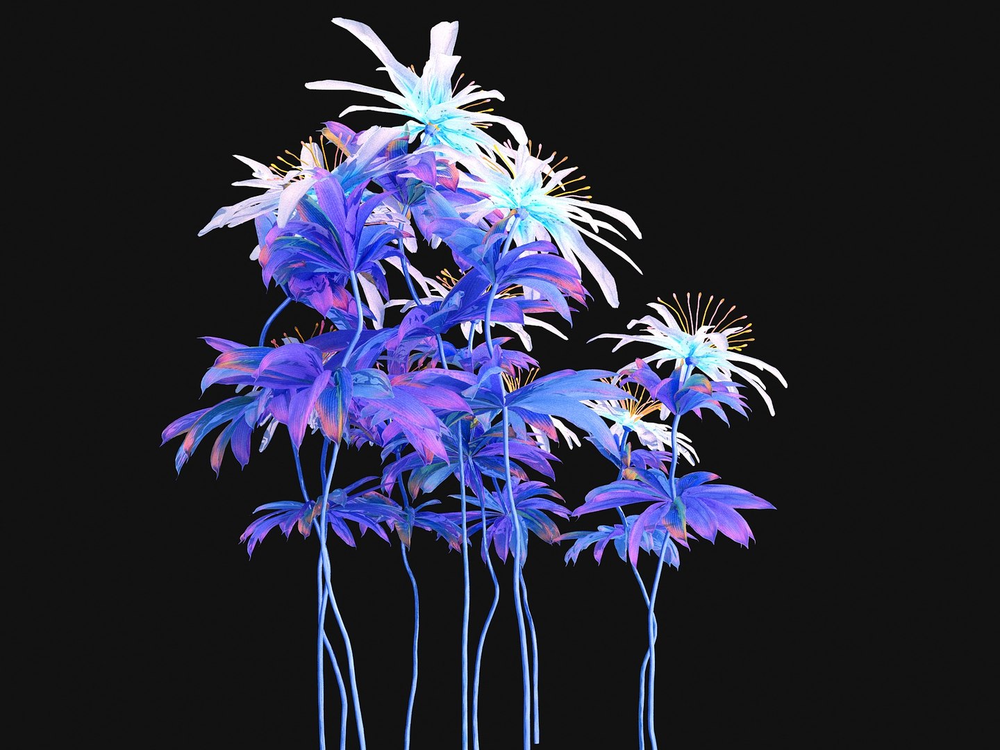 Alien flower pack 3D model - TurboSquid 1386089