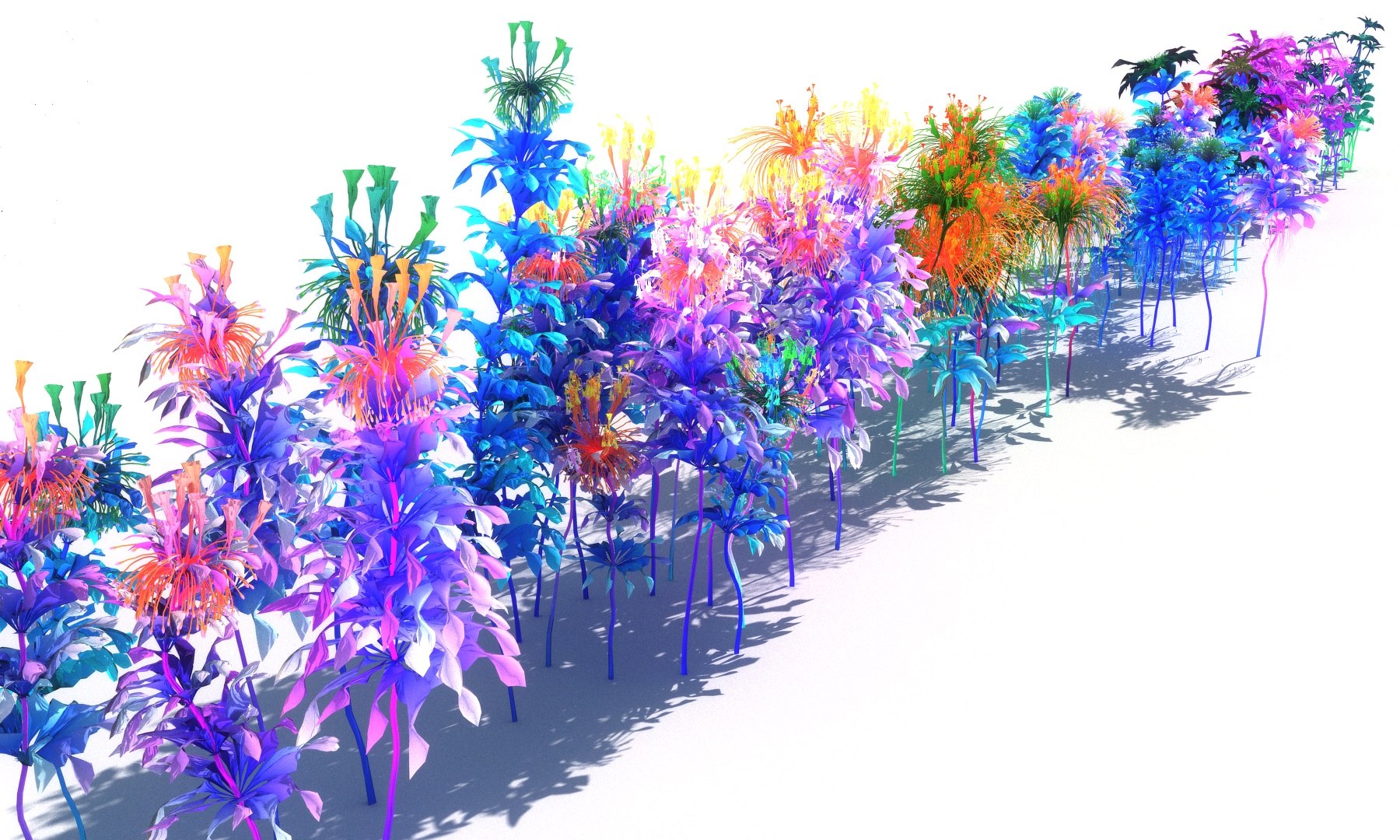 Alien flower pack 3D model - TurboSquid 1386089