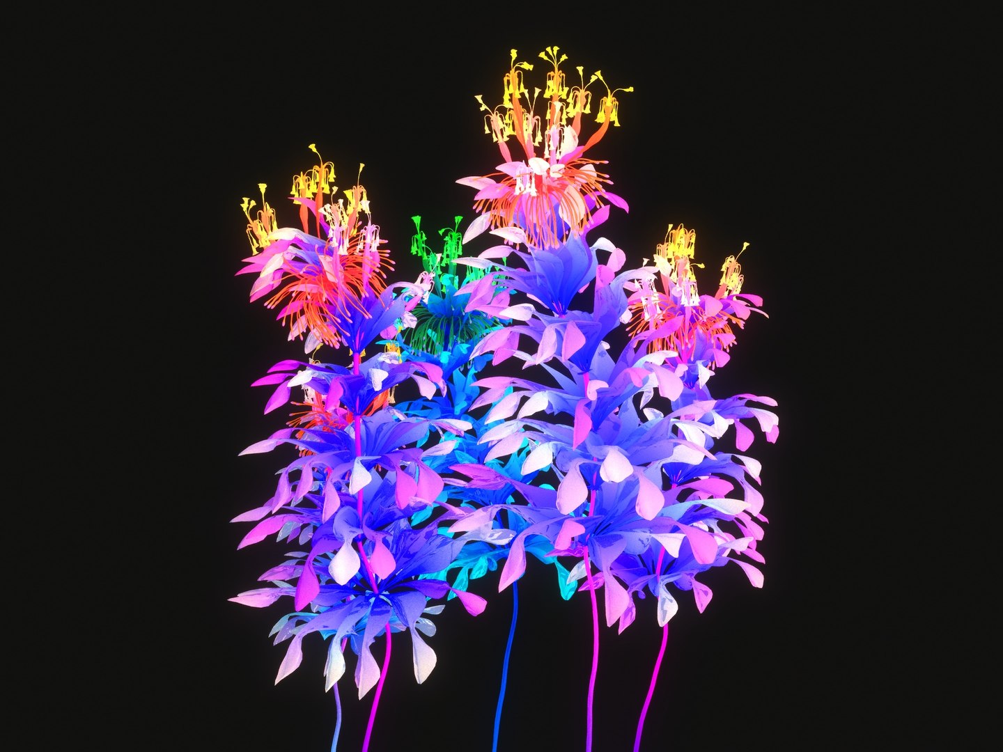 Alien Flower Pack 3D Model - TurboSquid 1386089