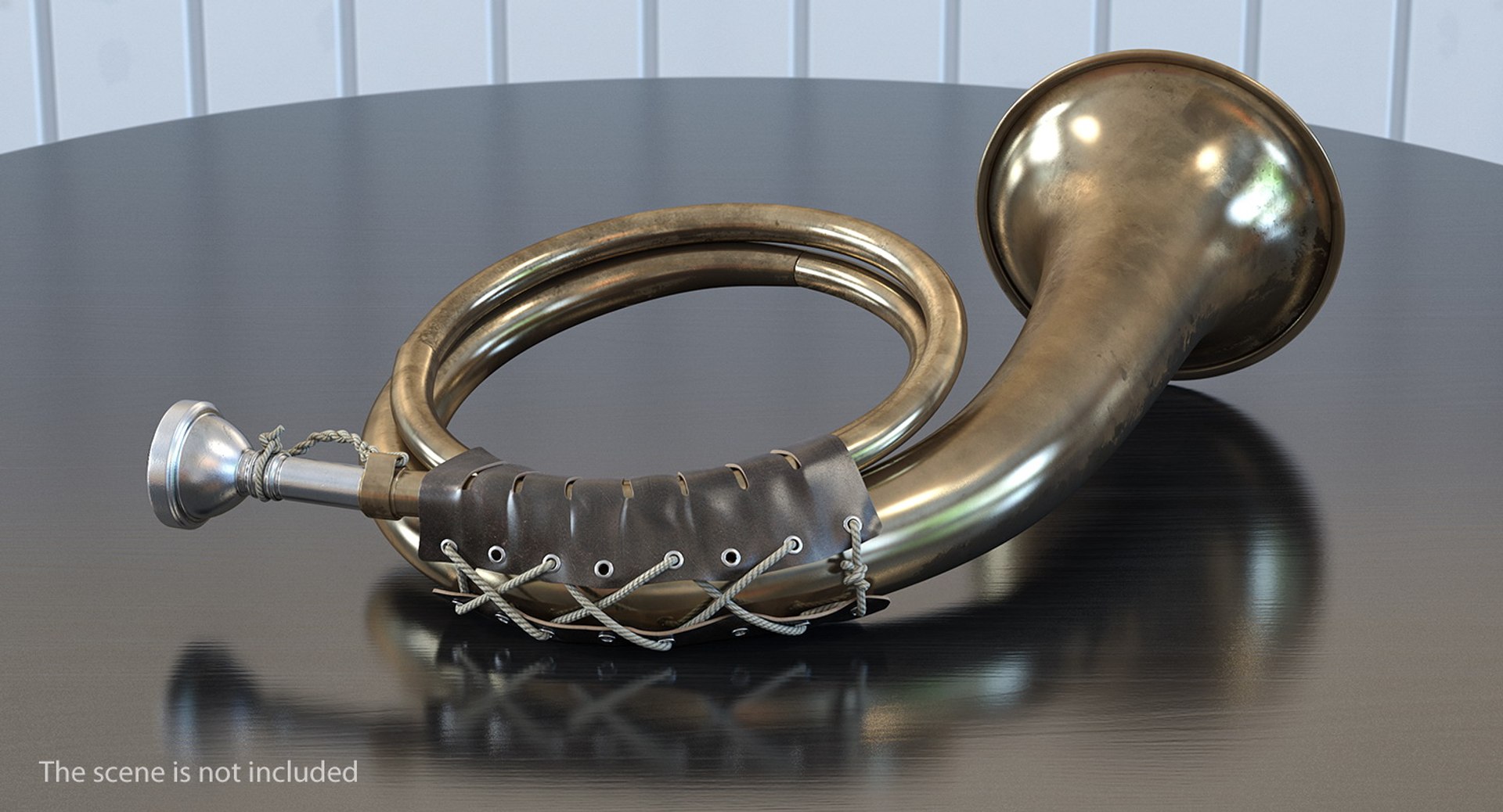 3D vintage hunting horn model - TurboSquid 1381755