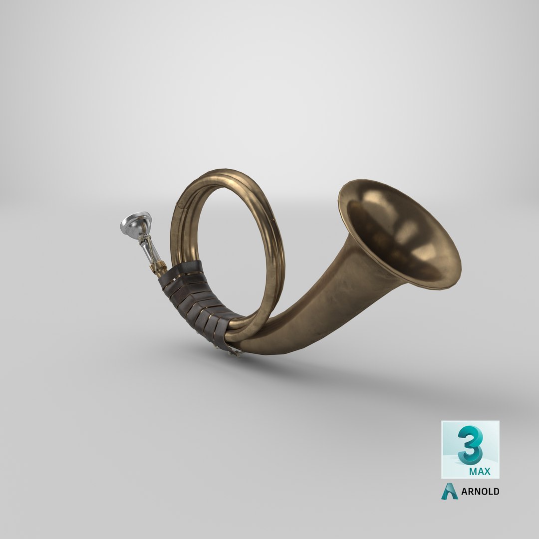 3D Vintage Hunting Horn Model - TurboSquid 1381755