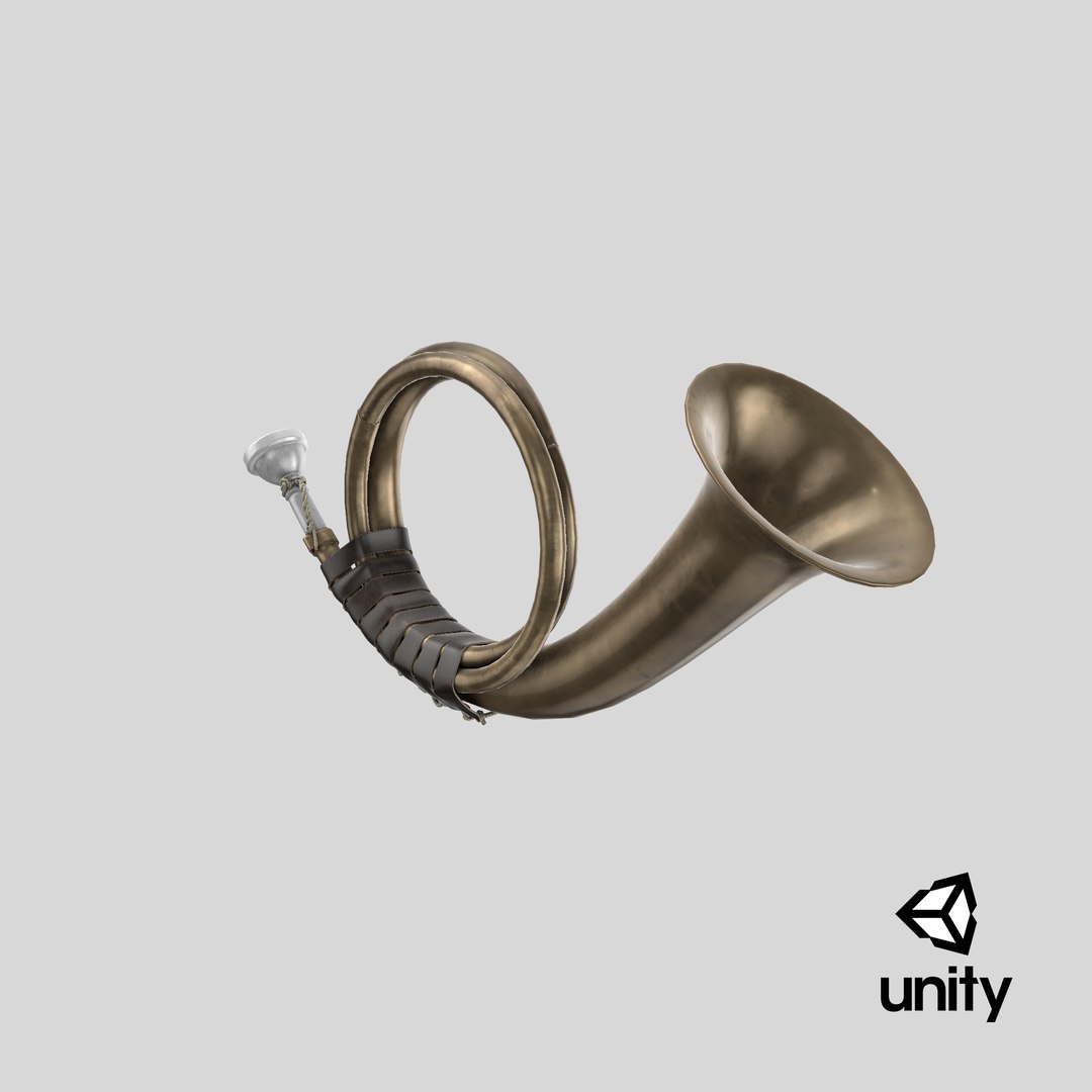 3D Vintage Hunting Horn Model - TurboSquid 1381755