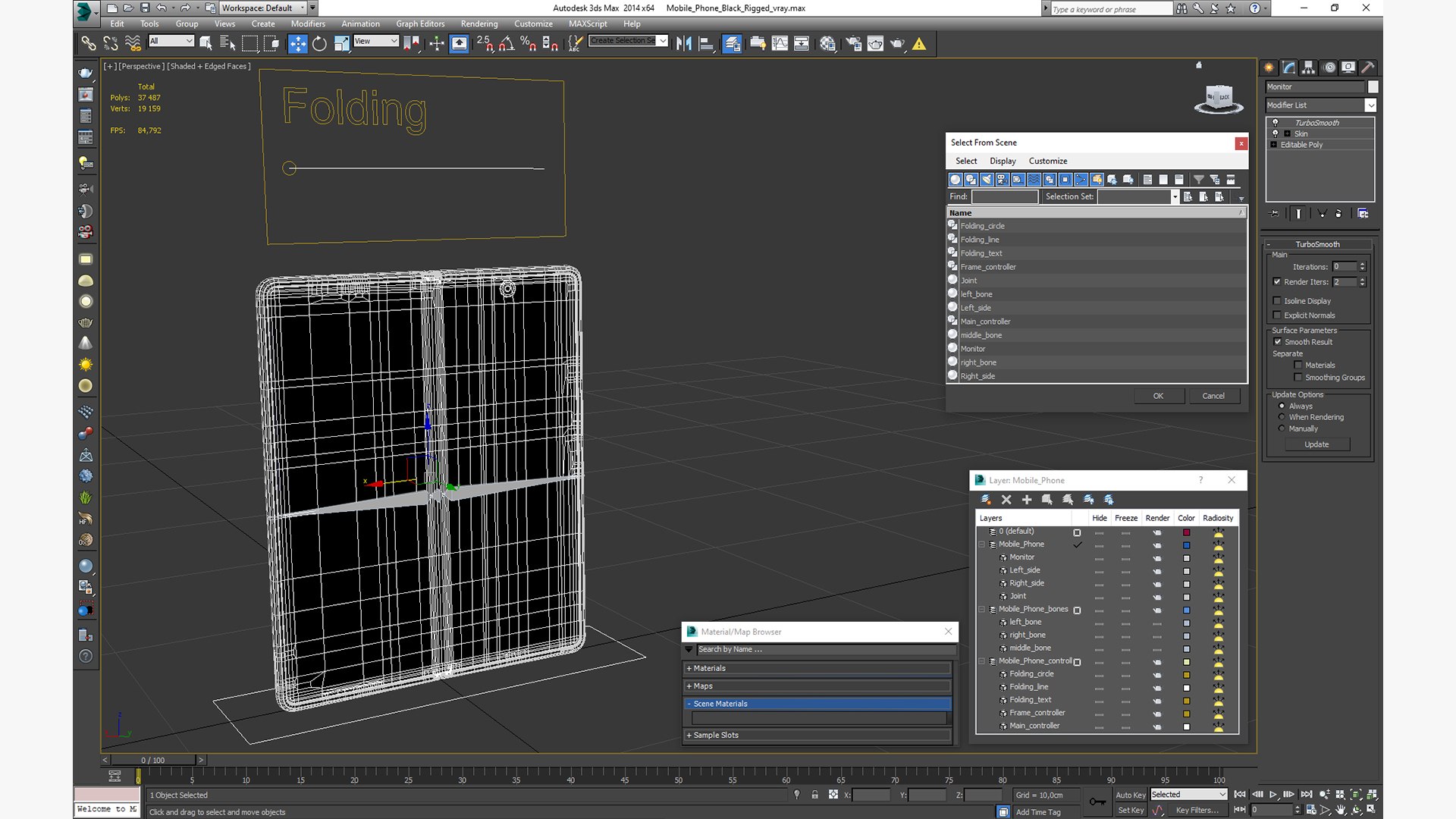 3D model Mobile Phone Black Rigged - TurboSquid 1768719