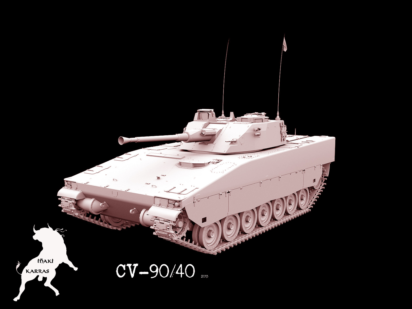 cv-90 40 swedish winter 3d model