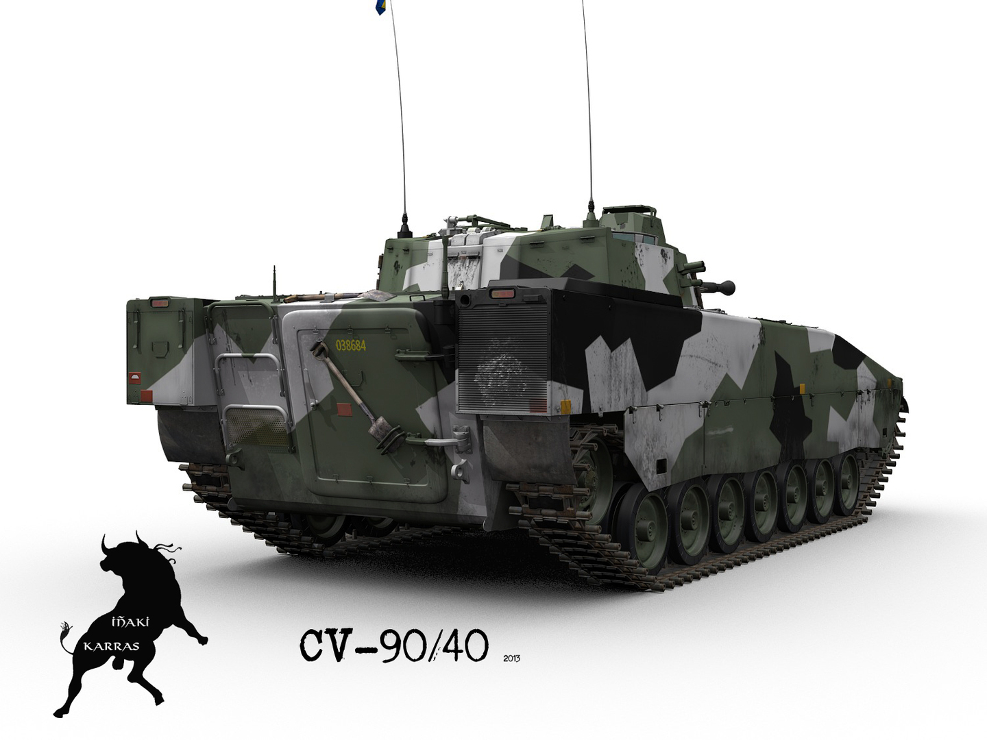 cv-90 40 swedish winter 3d model