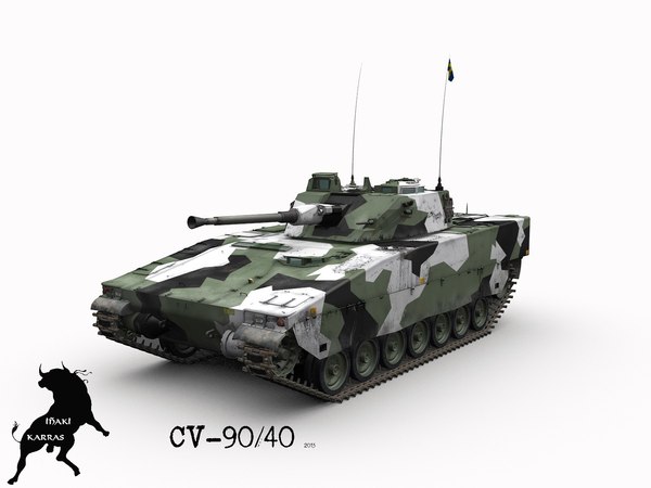cv-90 40 swedish winter 3d model