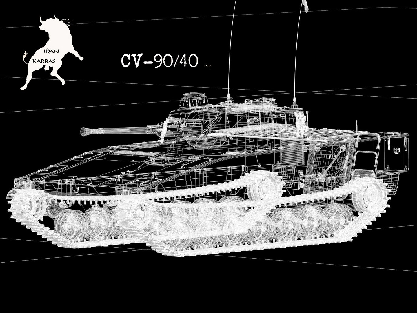 cv-90 40 swedish winter 3d model