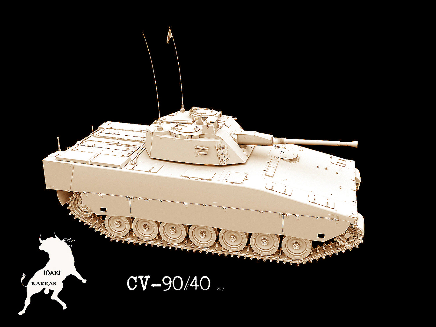 cv-90 40 swedish winter 3d model