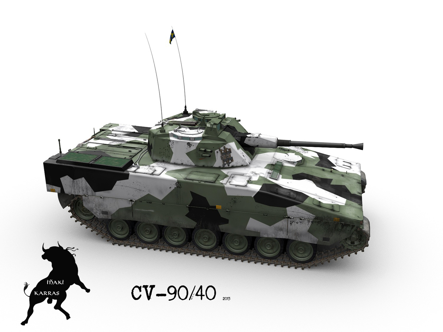 cv-90 40 swedish winter 3d model