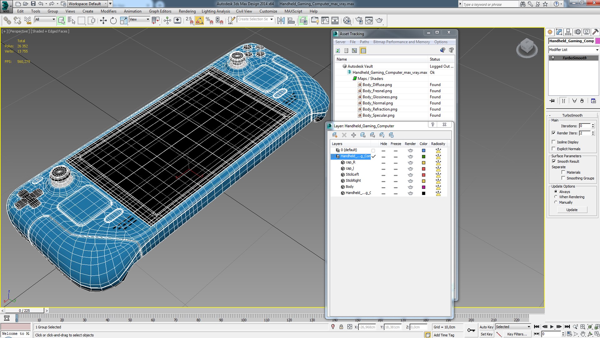 Handheld Gaming Computer 3D model - TurboSquid 1833964