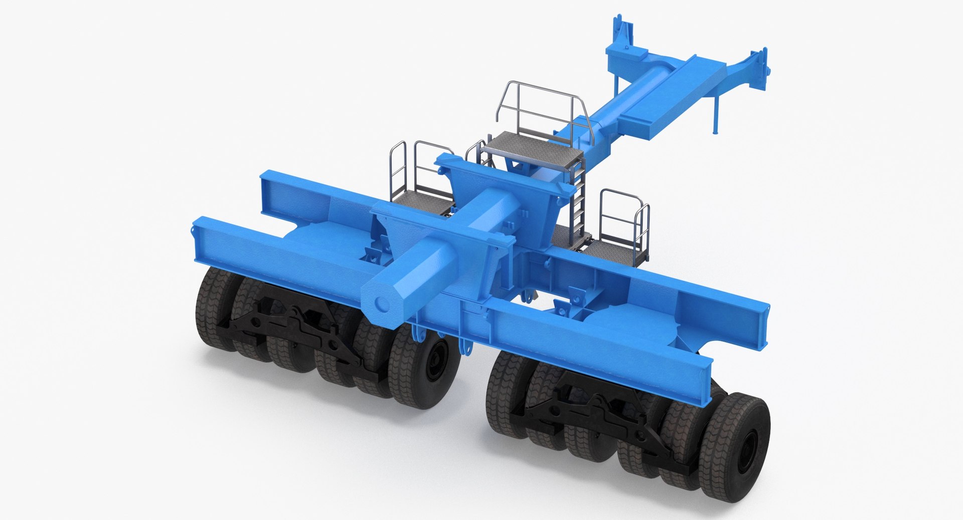 Crane Ballast Trailer Blue 3D model - TurboSquid 2105034