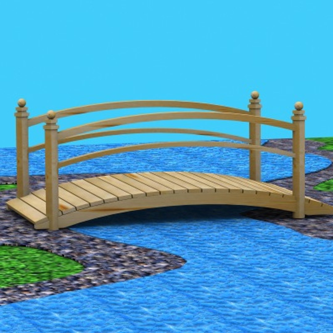 3ds Water Pond Bridge