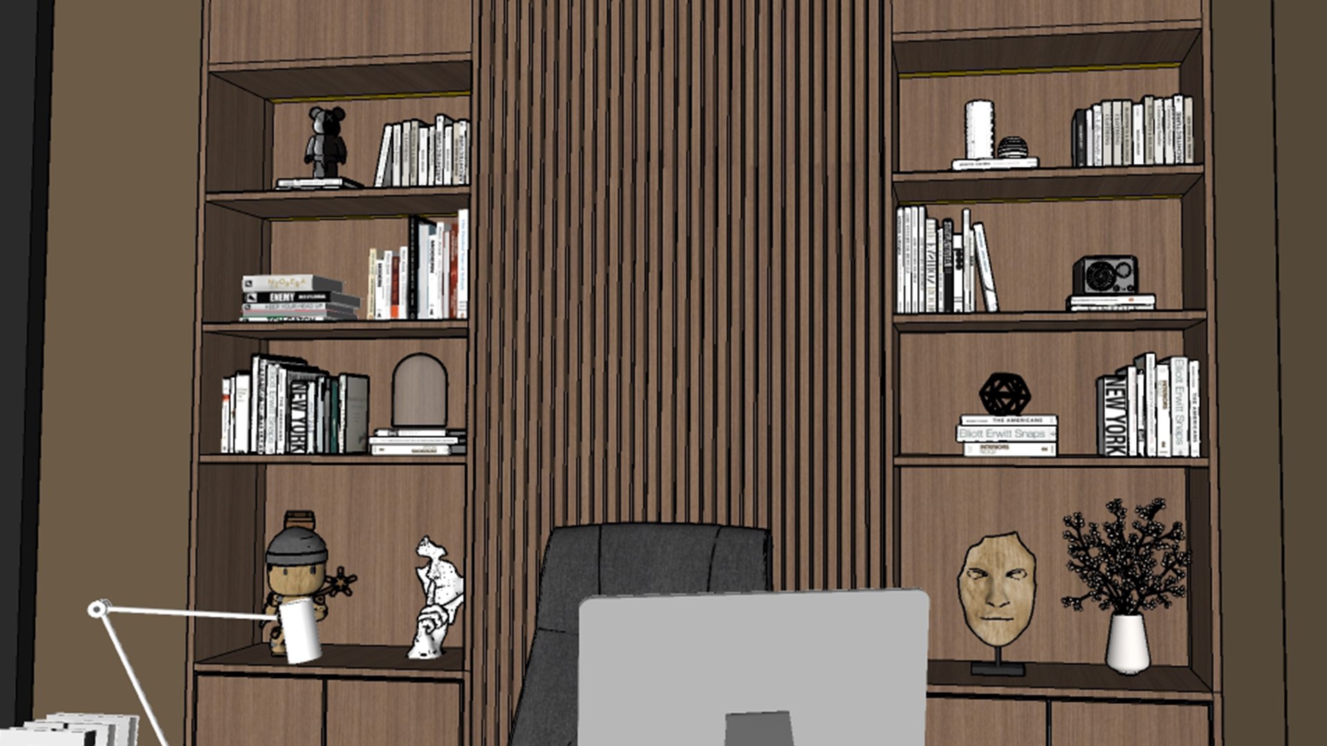 Single Office Room 3D Model - TurboSquid 2414539