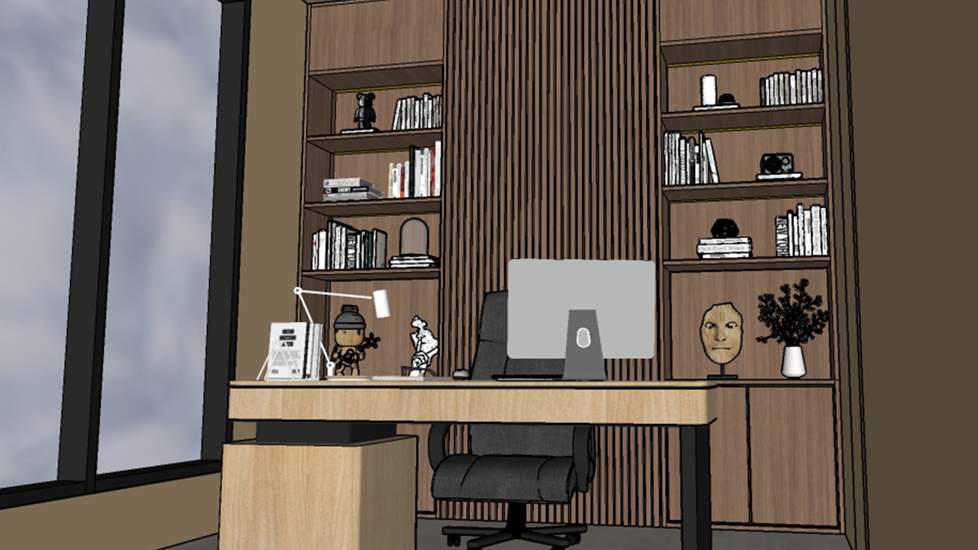 Single Office Room 3D Model - TurboSquid 2414539