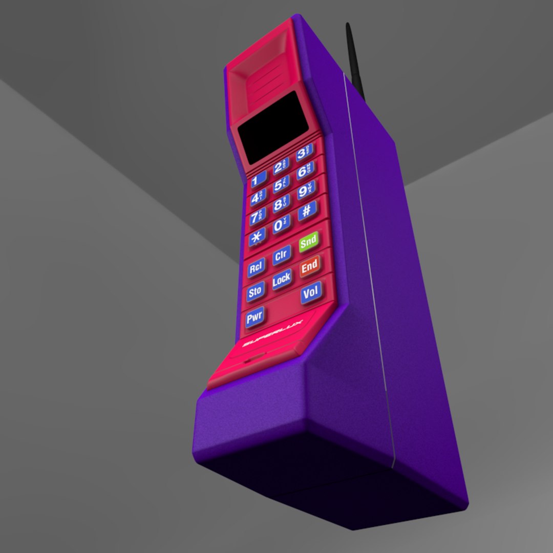 phone brick cellphone 3d model