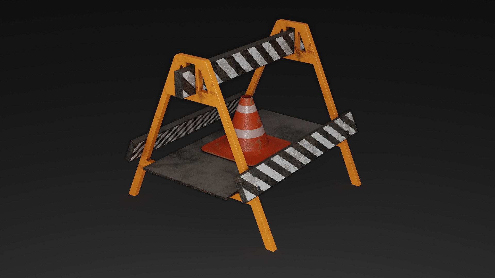3D Safety Barrier - TurboSquid 1983122