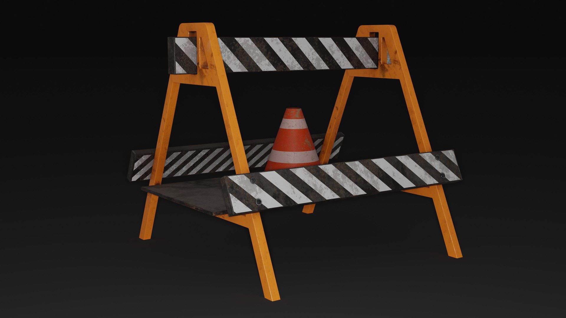 3D Safety Barrier - TurboSquid 1983122