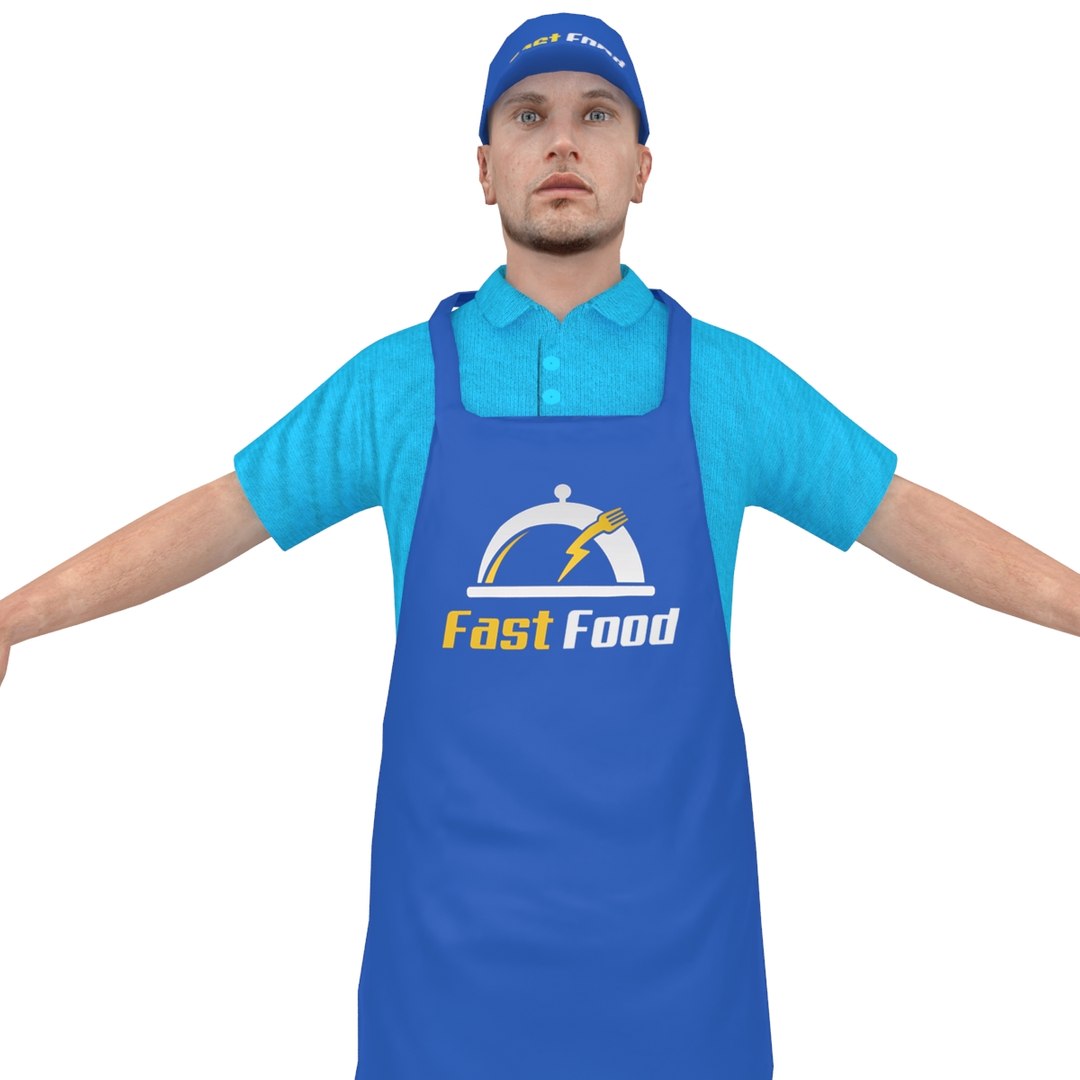 3D Fast Food Worker Model - TurboSquid 1315039