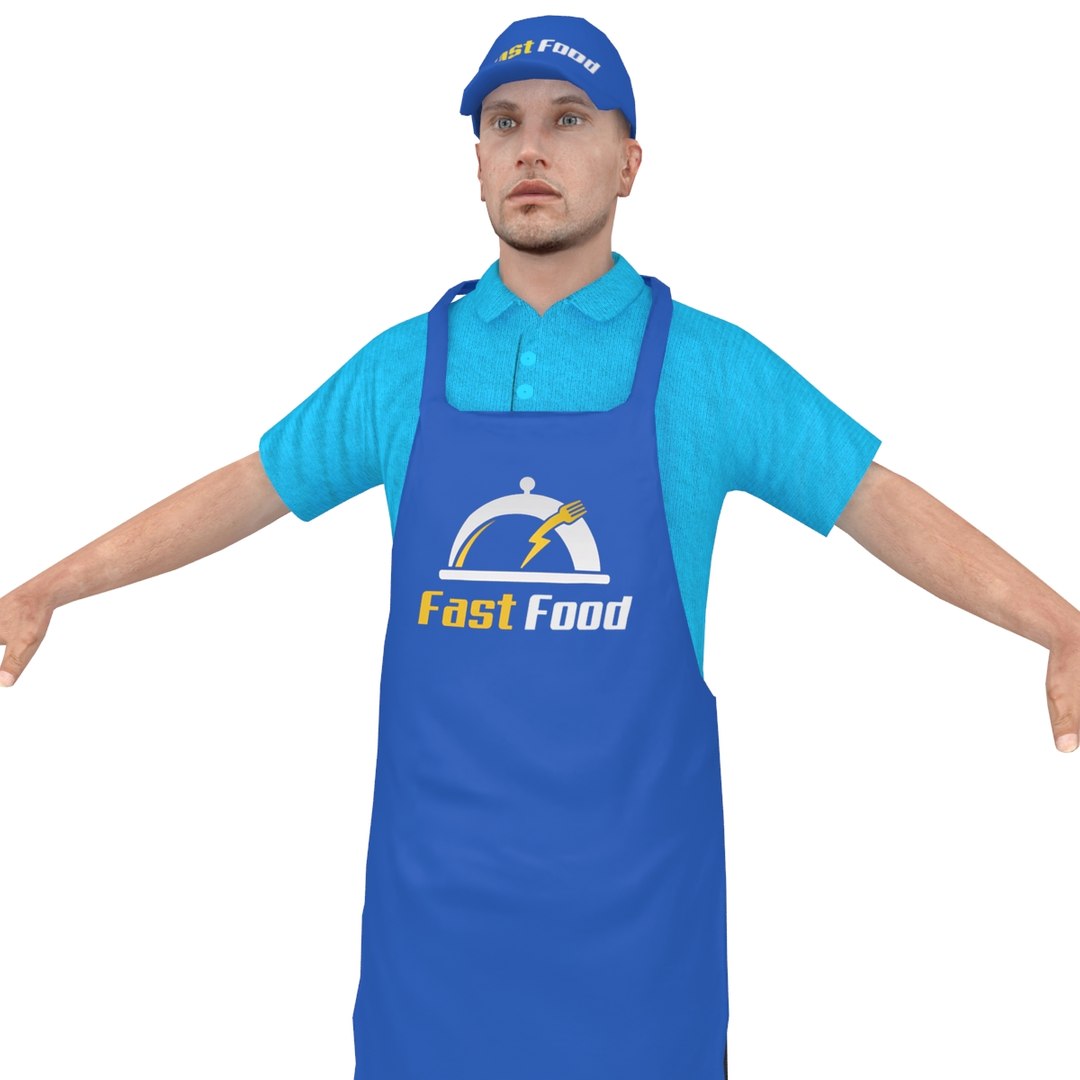 3D Fast Food Worker Model - TurboSquid 1315039
