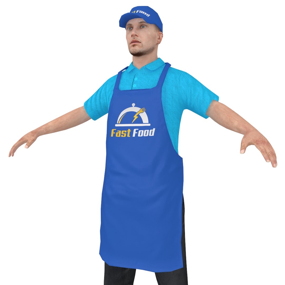 3D Fast Food Worker Model - TurboSquid 1315039