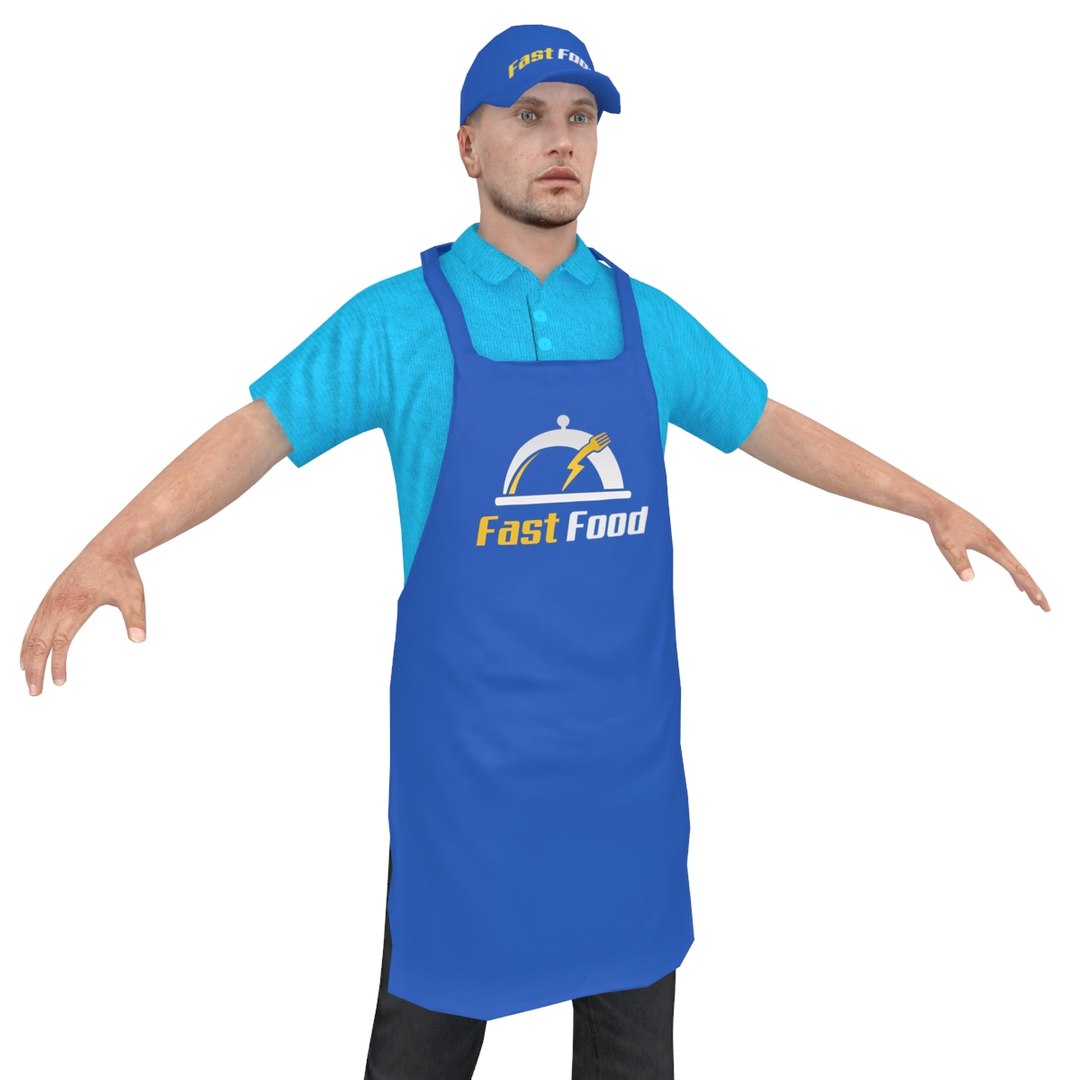 3D Fast Food Worker Model - TurboSquid 1315039