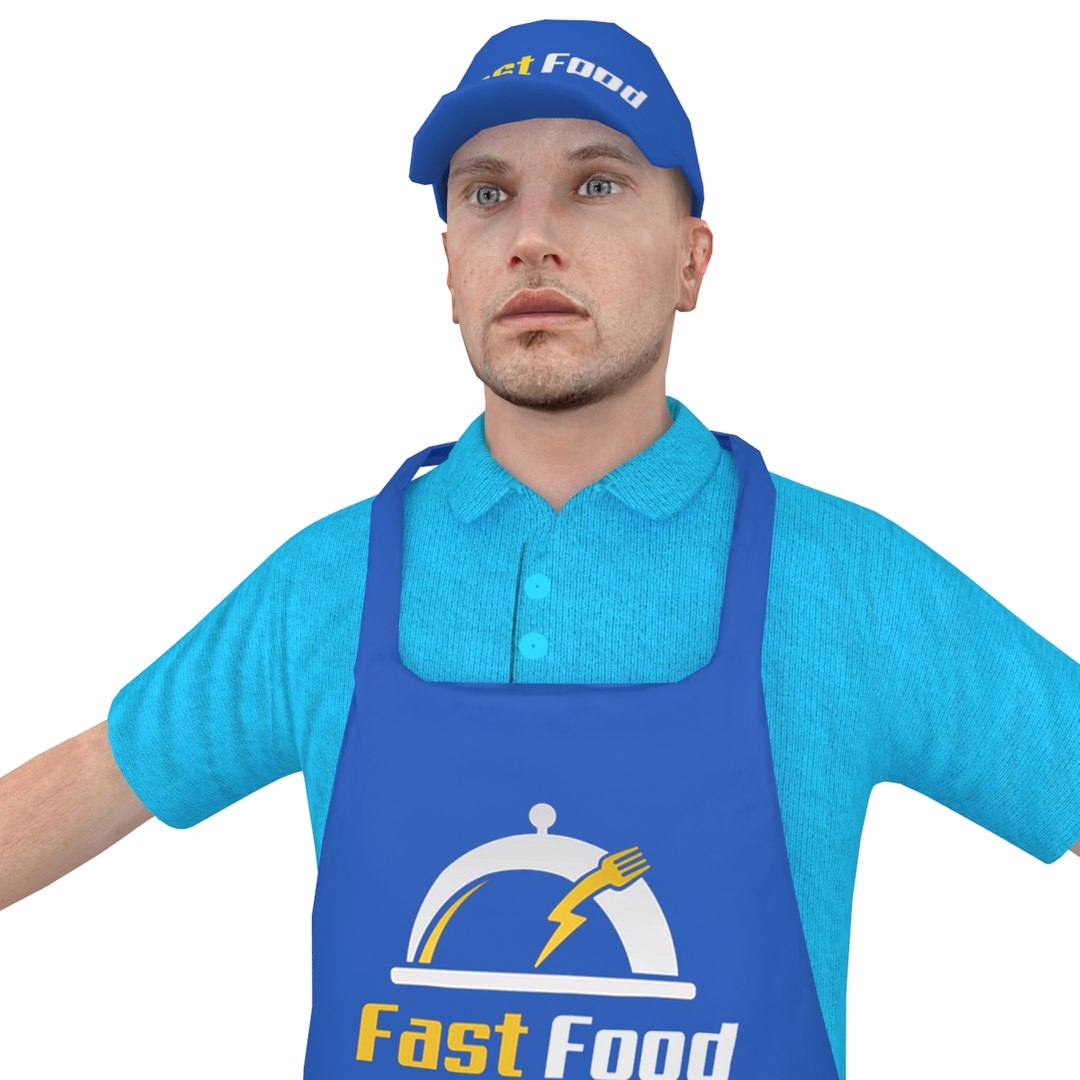 3D Fast Food Worker Model - TurboSquid 1315039