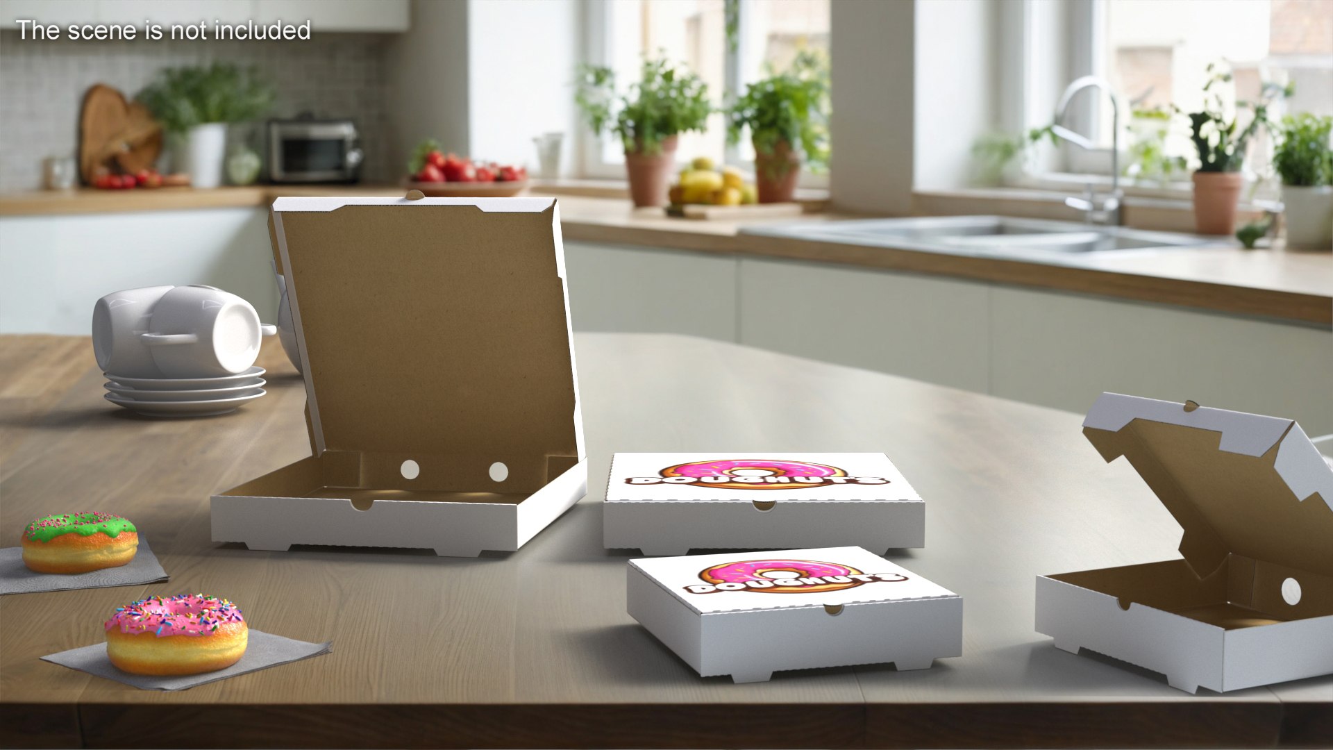 Donut Boxes Packaging Set 3D - TurboSquid 2295964