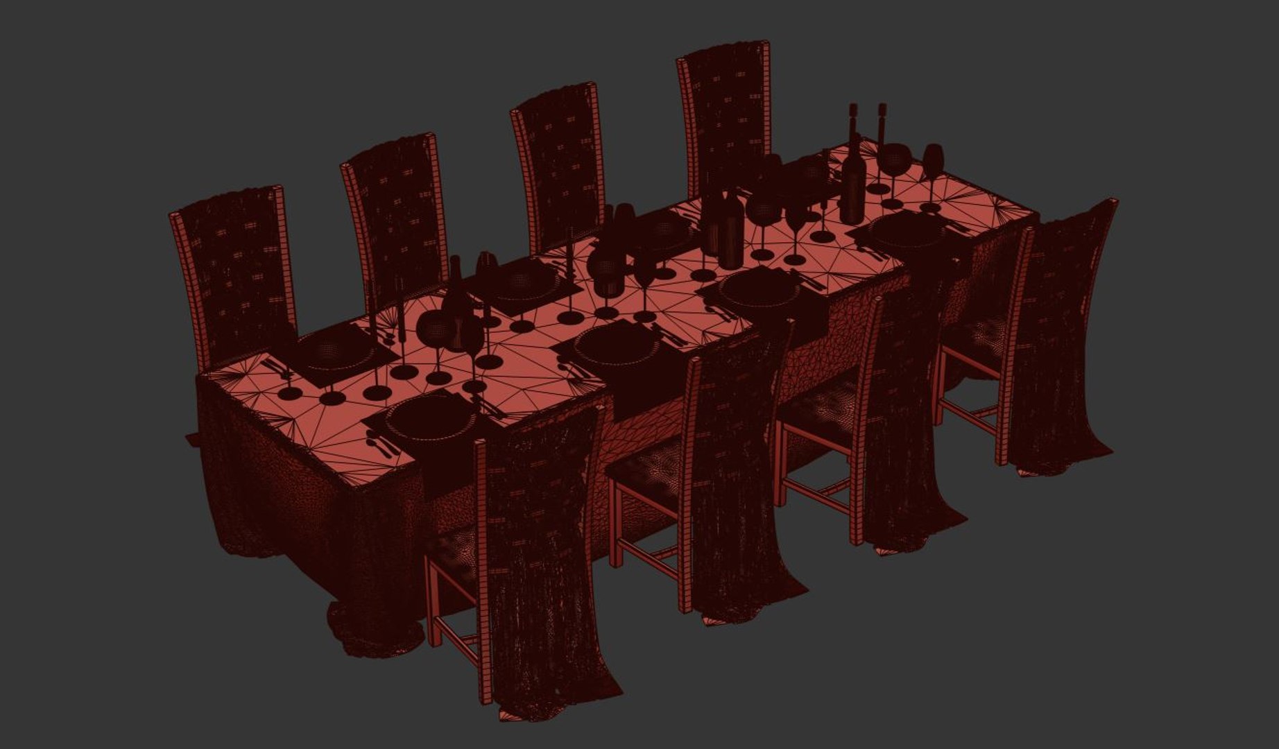 3D Dining Table - TurboSquid 2019224
