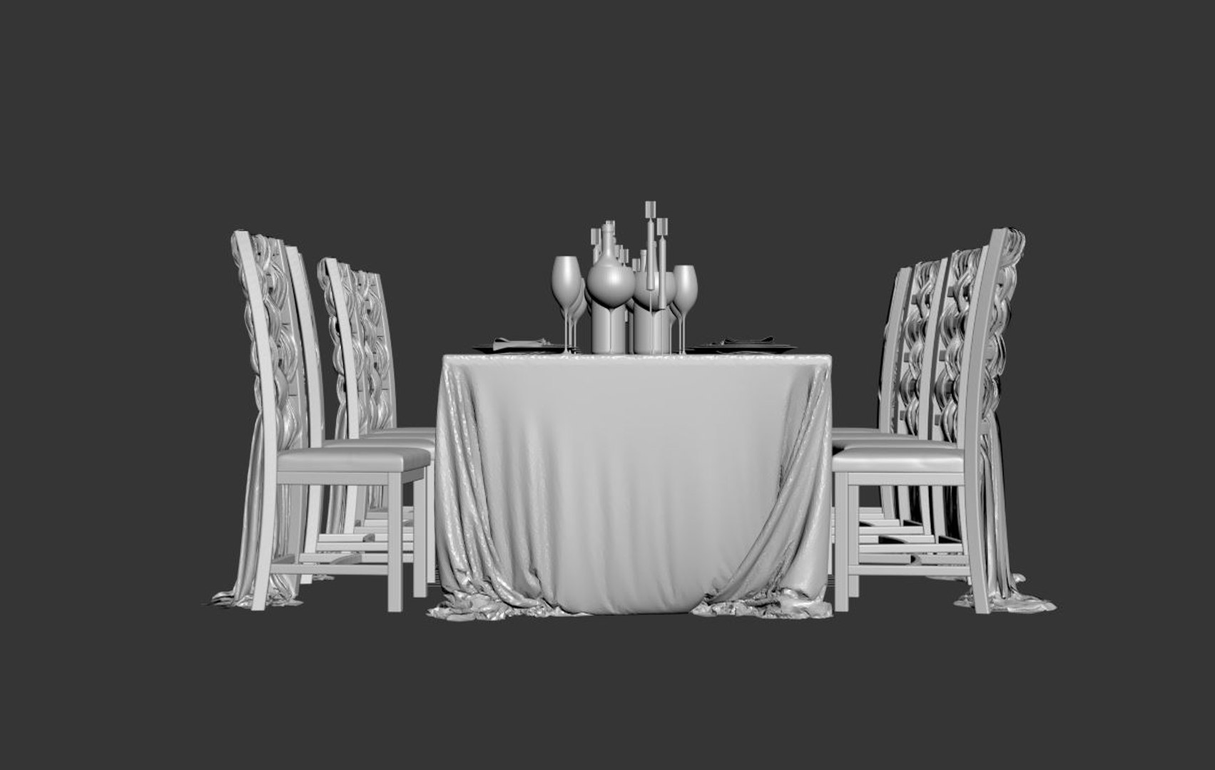 3D Dining Table - TurboSquid 2019224