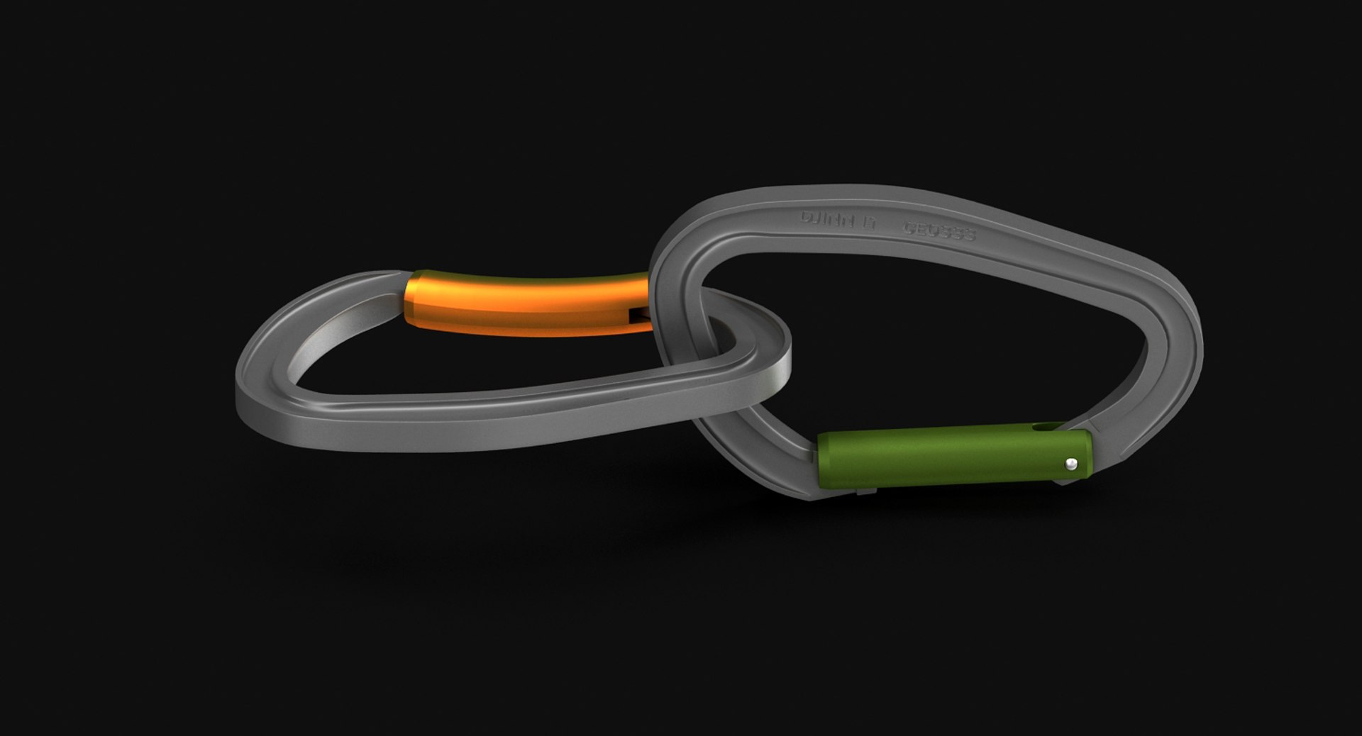 Carabiner Set 3d Model