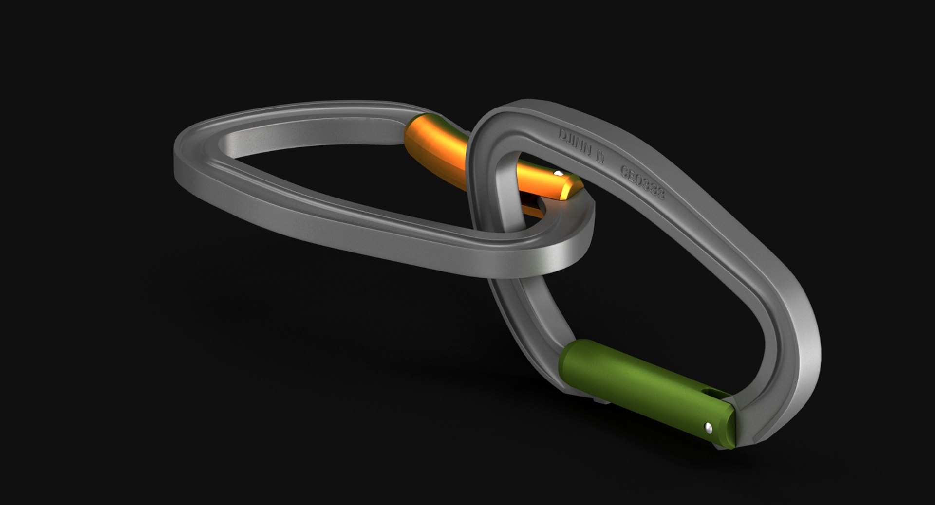 Carabiner Set 3d Model