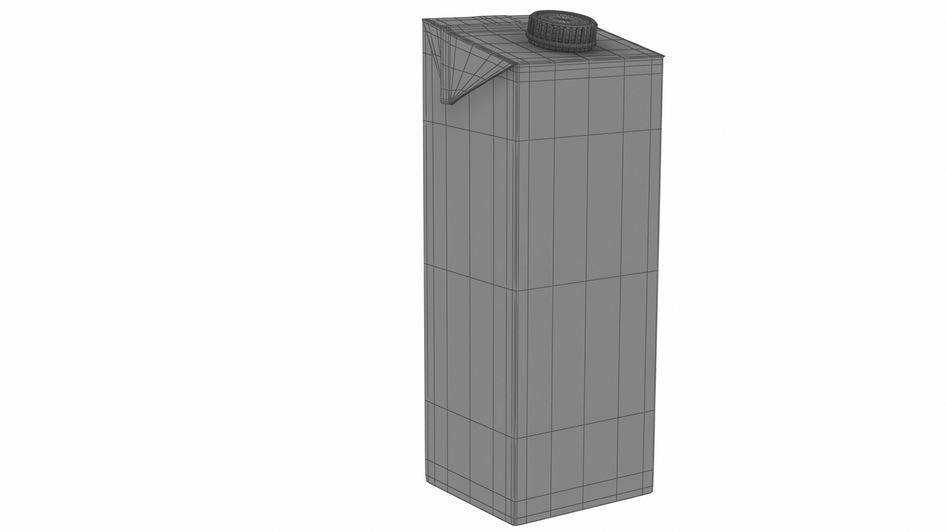 3D Milk Box 4 Clay - TurboSquid 2044083