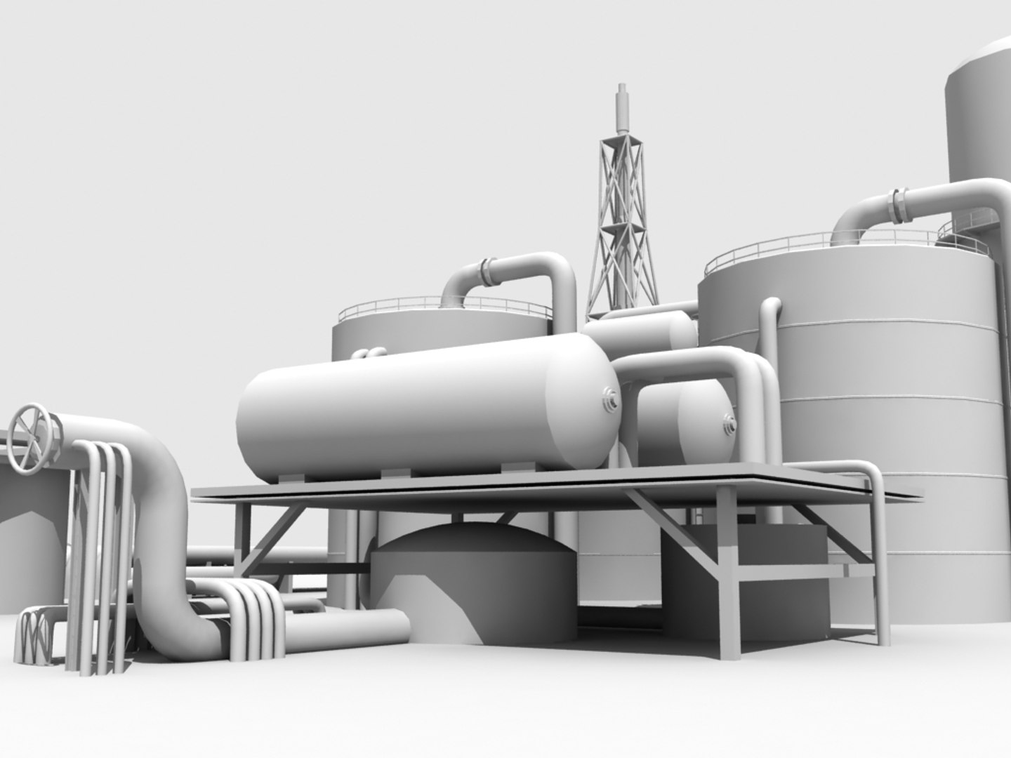 3d Model Industrial Scene