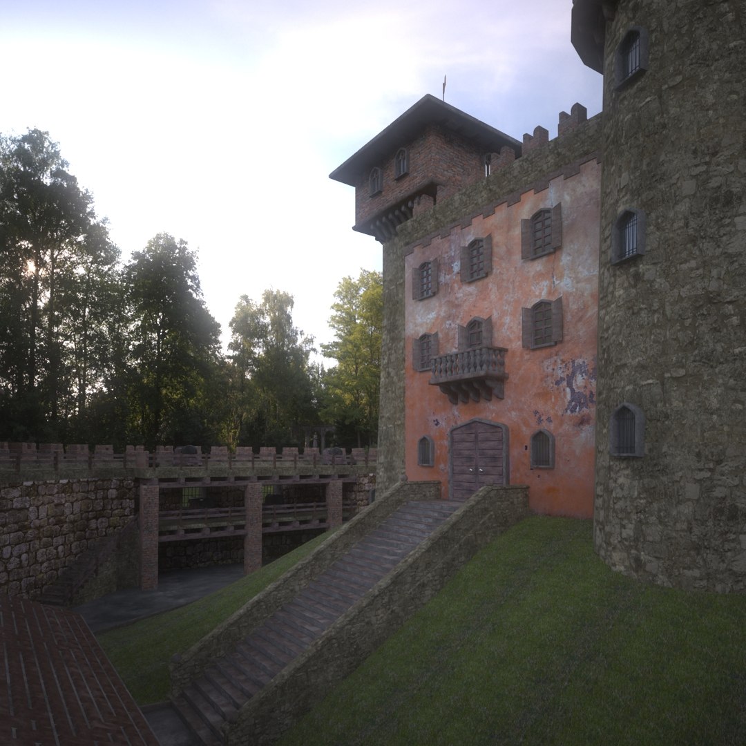 Medieval Castle Italian 3d Model