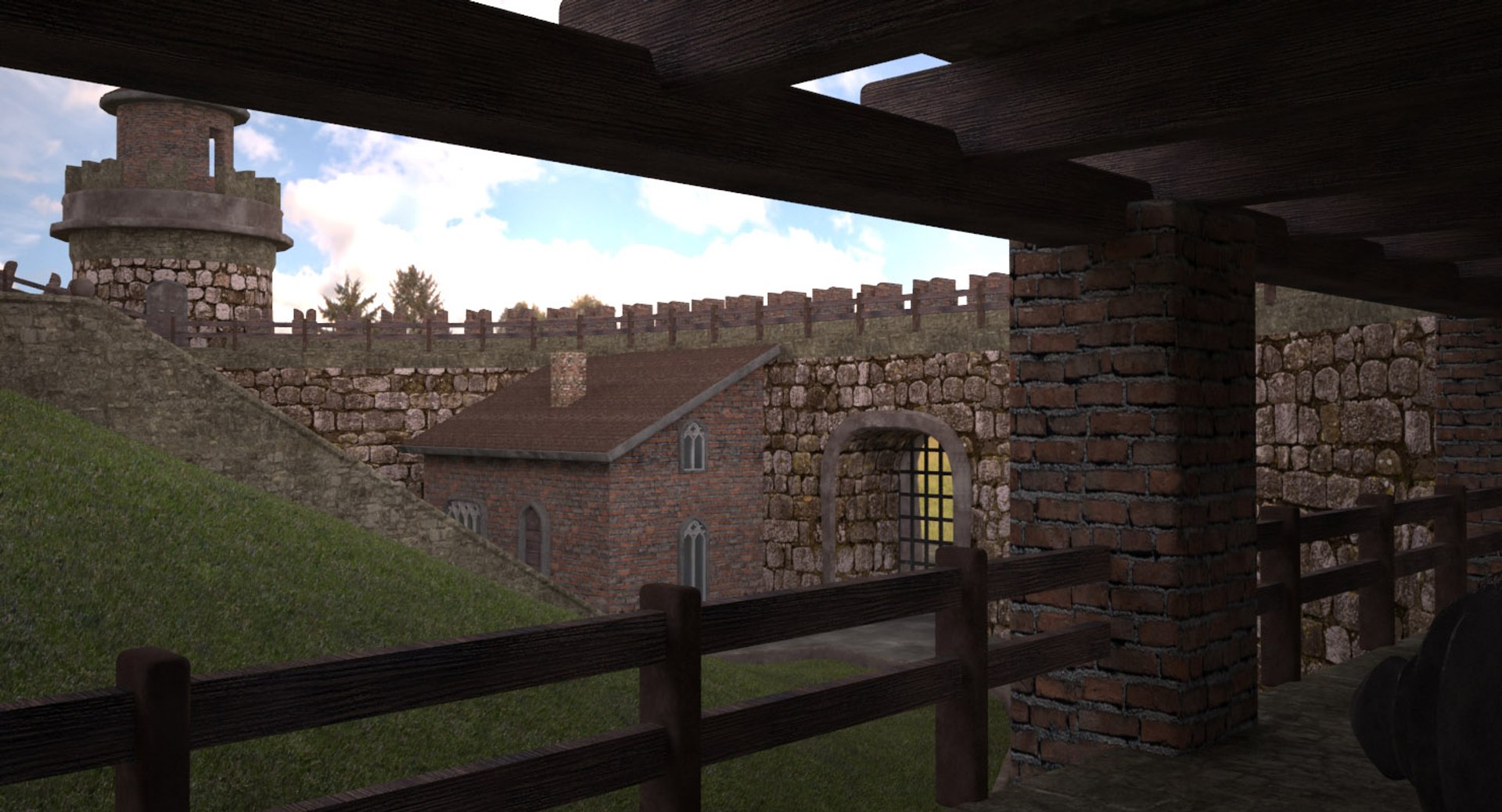 Medieval Castle Italian 3d Model