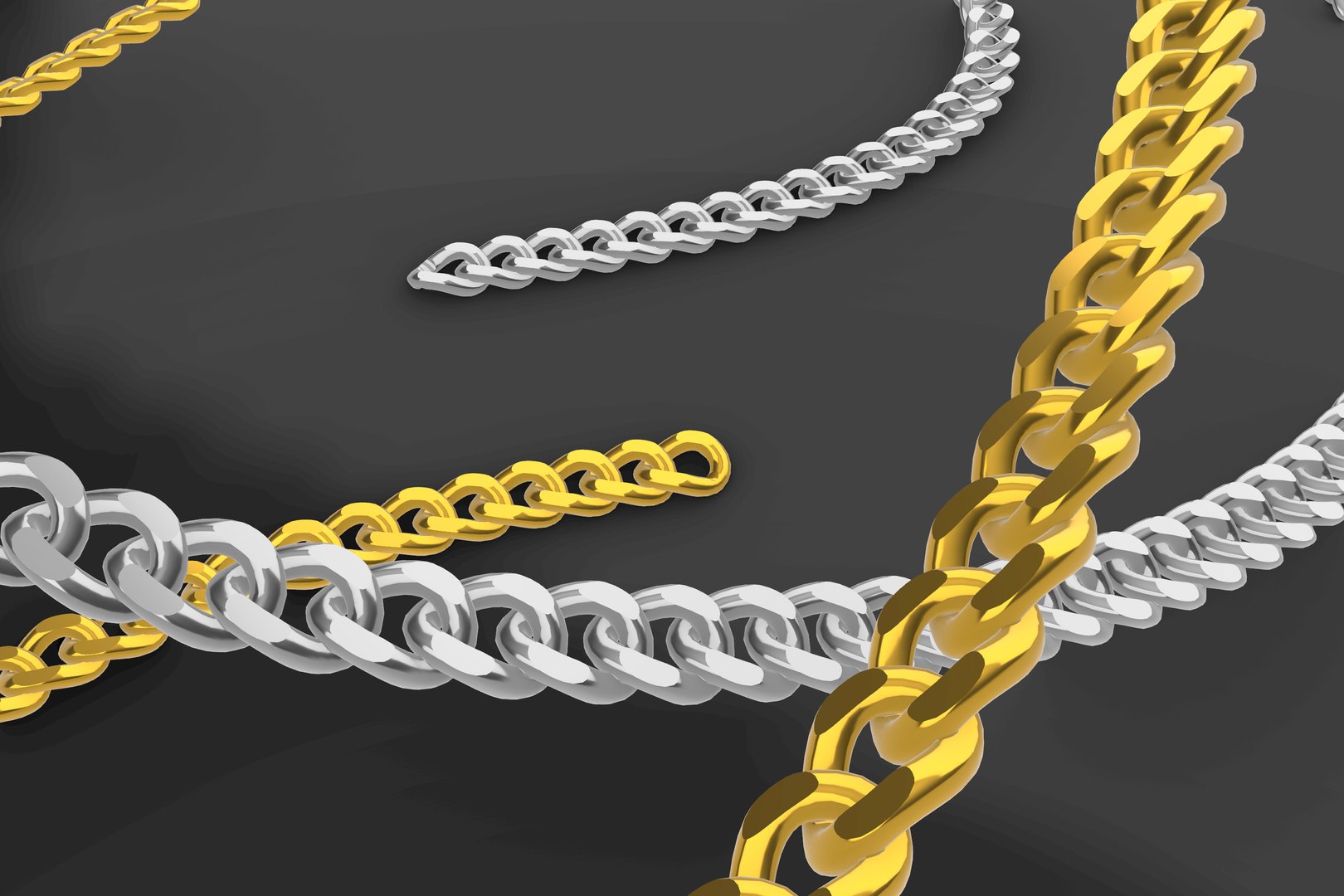 3D Jewelry Necklace Chains - TurboSquid 1965996