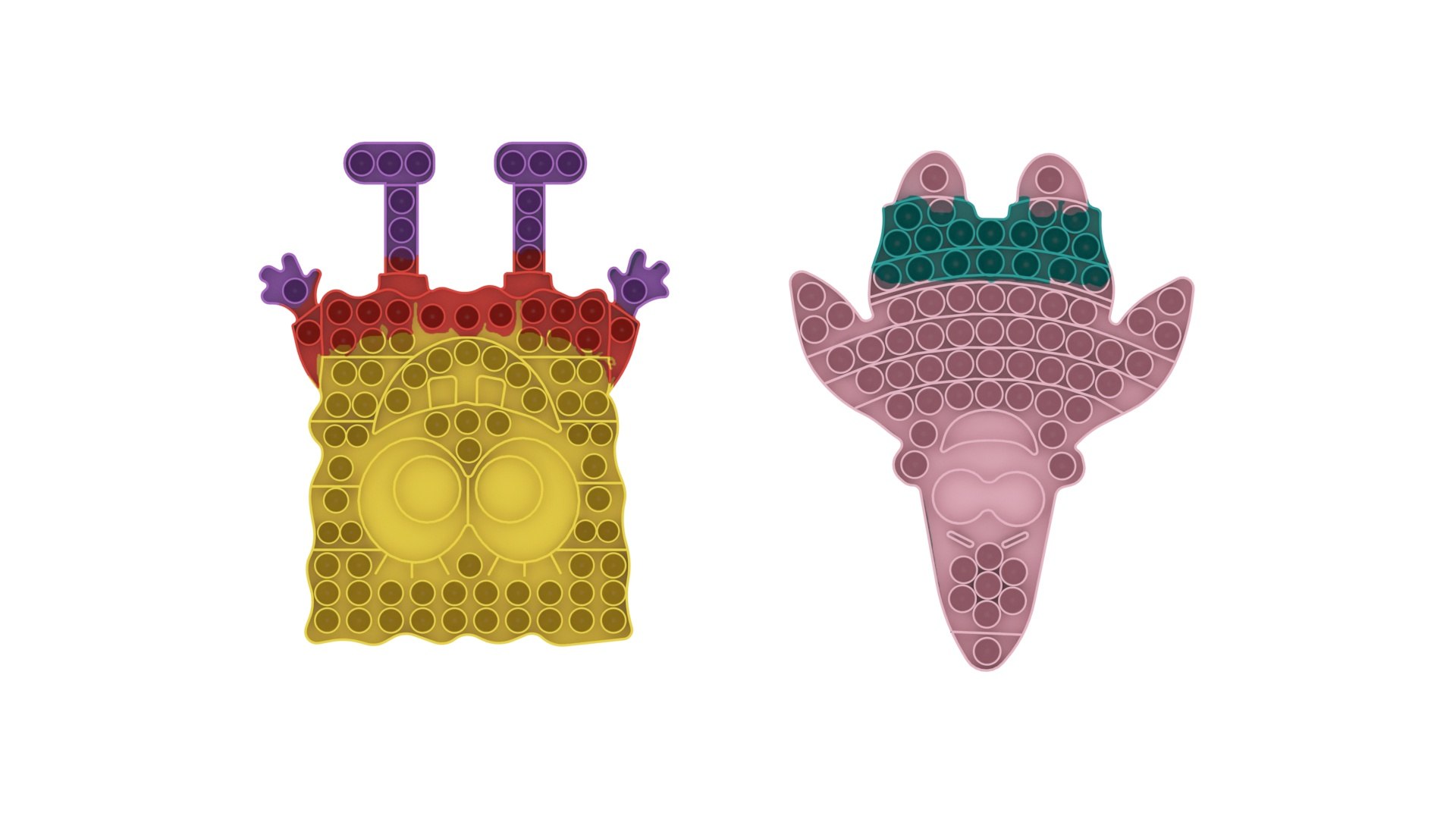 Spongebob and Patrick Pop It Fidget Toys Set 3D - TurboSquid 1804391