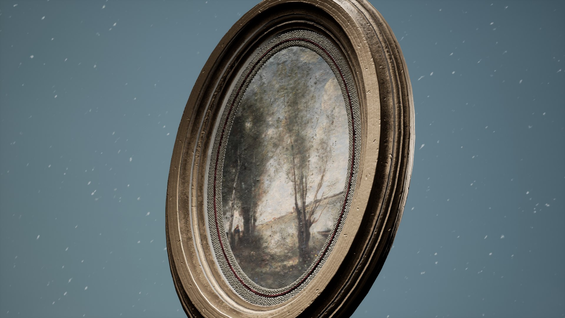 3D Oval Old Picture Frame - PBR Low-poly 3D Model Model - TurboSquid ...