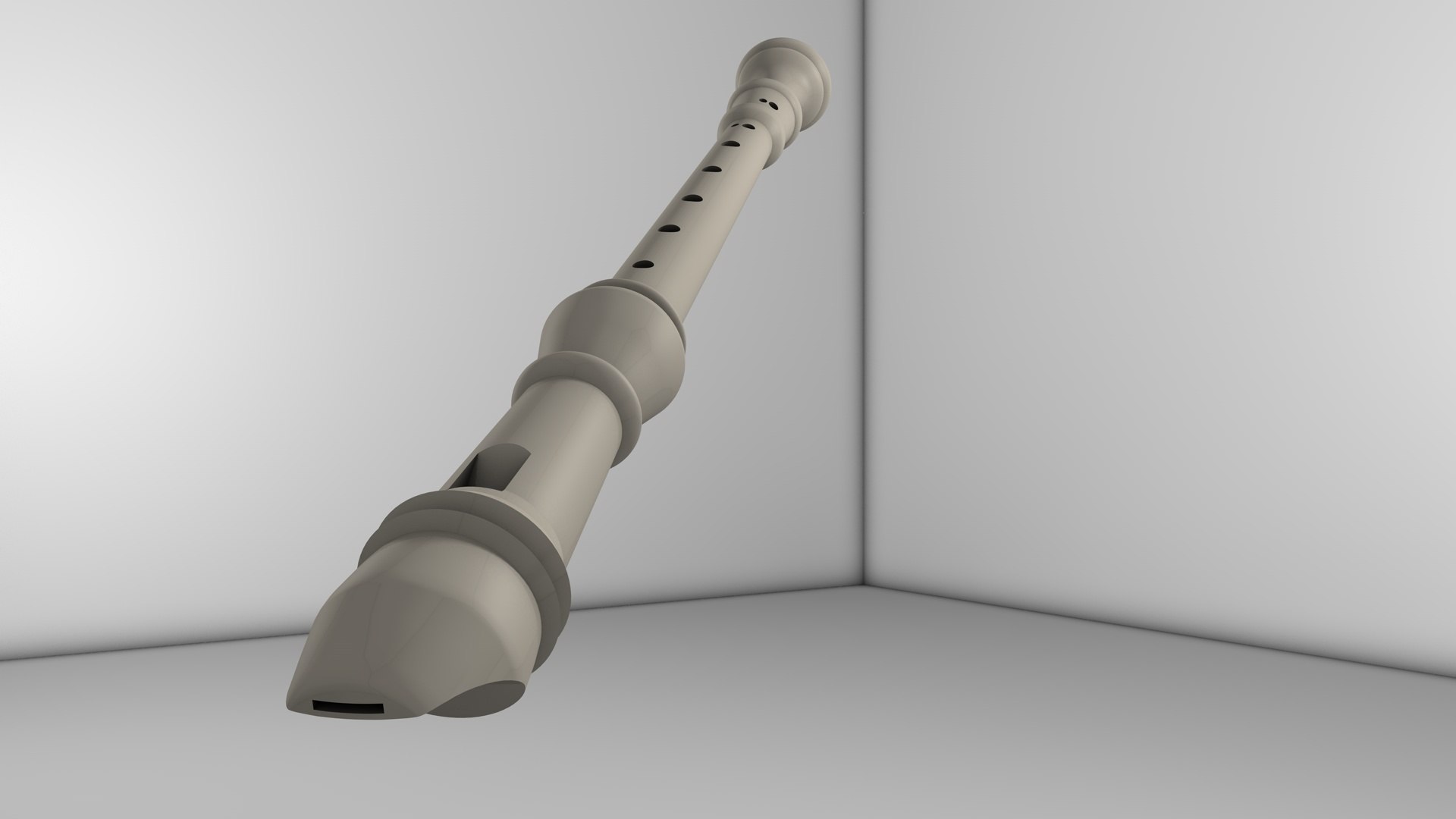 3d model flute woodwind