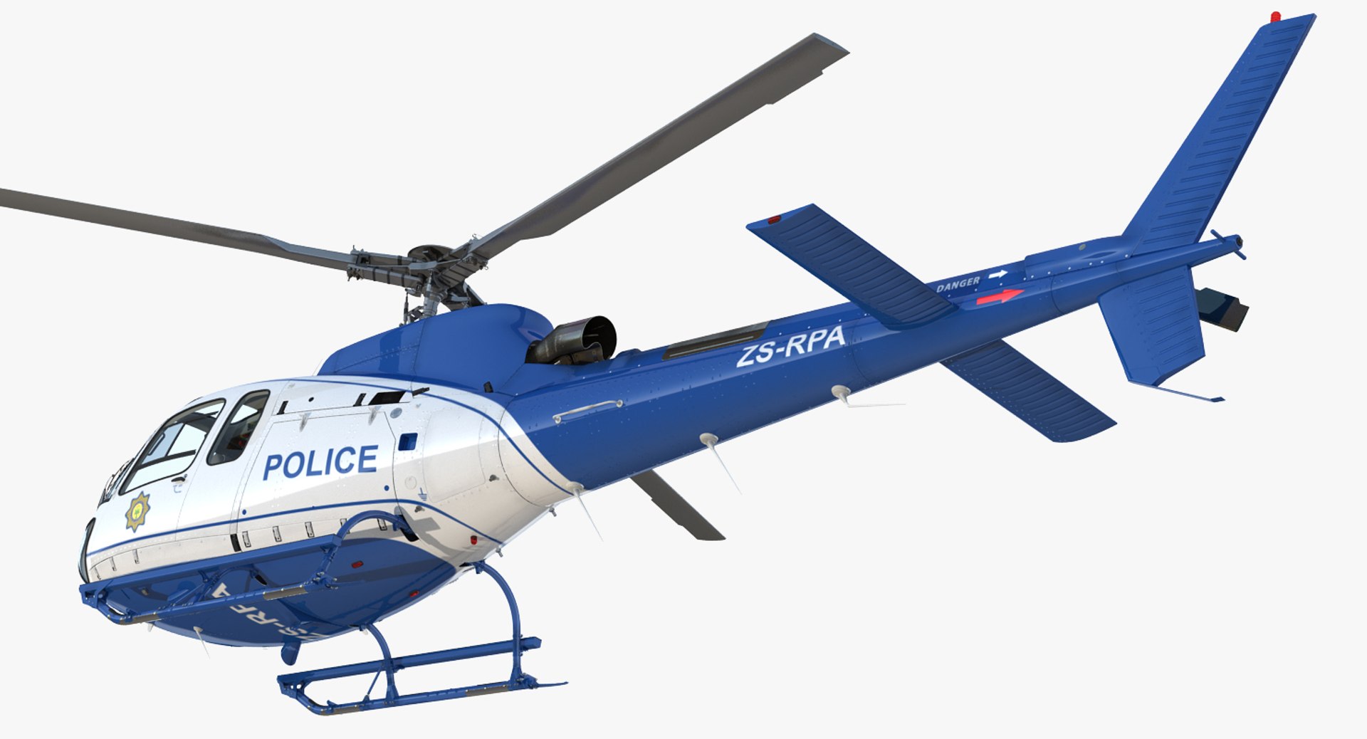 Police Helicopter Eurocopter As-350 3D Model - TurboSquid 1178960