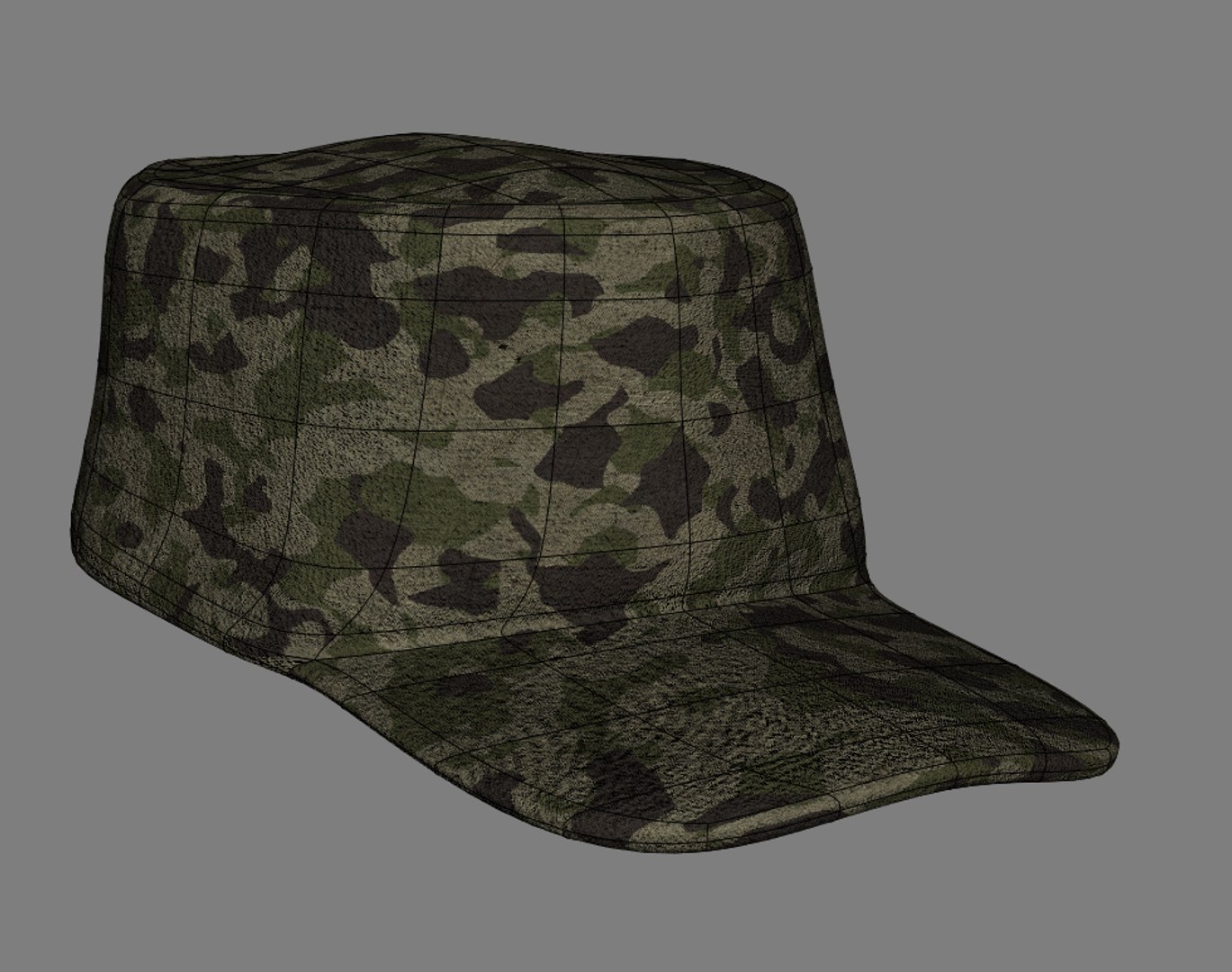 Army Cap 3d Model