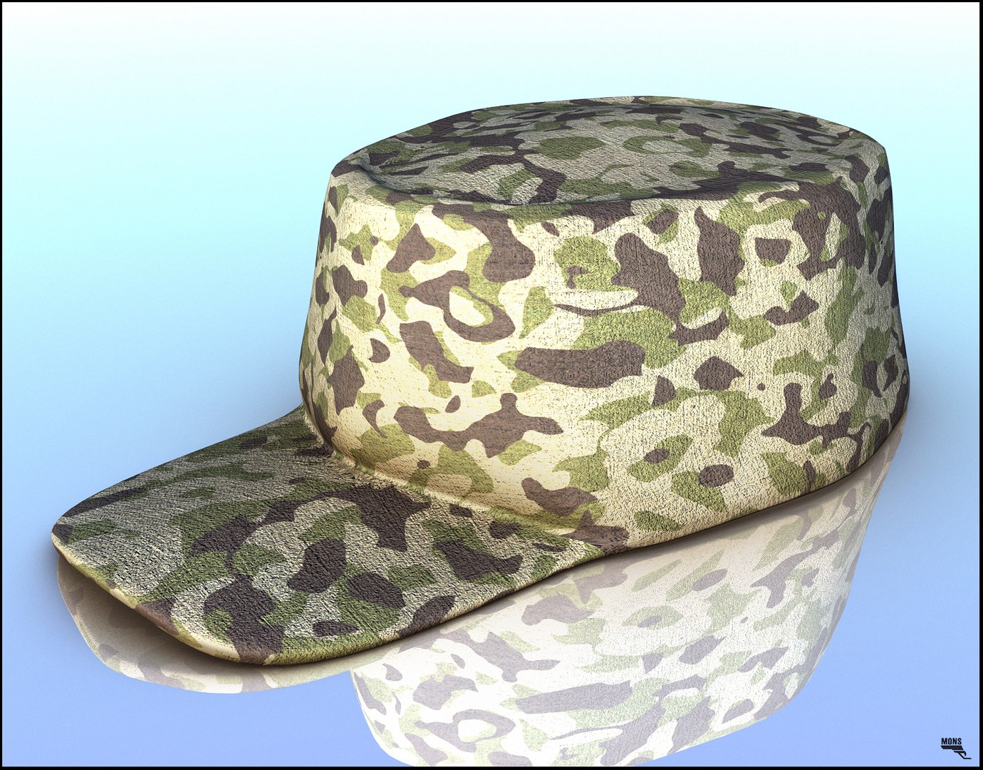 Army Cap 3d Model